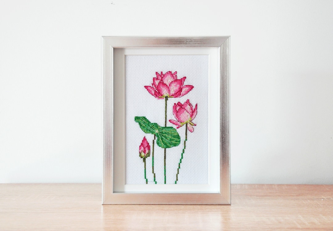 Lotus Flowers Cross Stitch Pattern Instant Download PDF - Etsy
