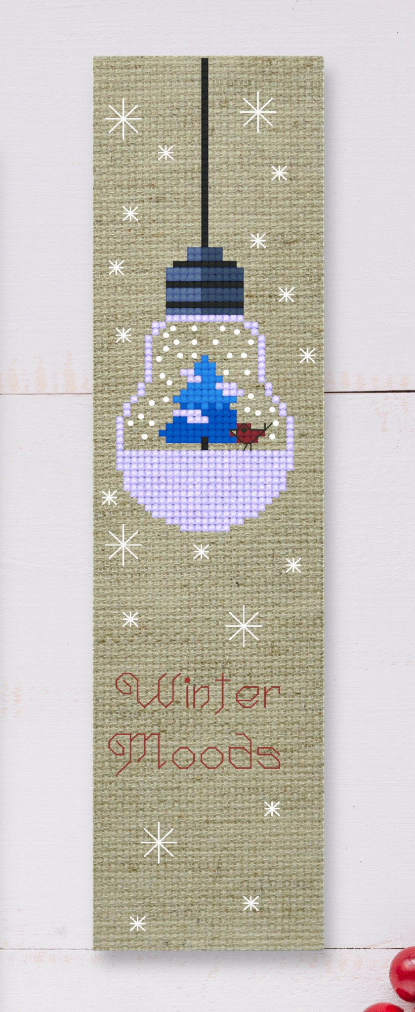 Christmas Cross Stitch Bookmark Patterns PDF - Etsy