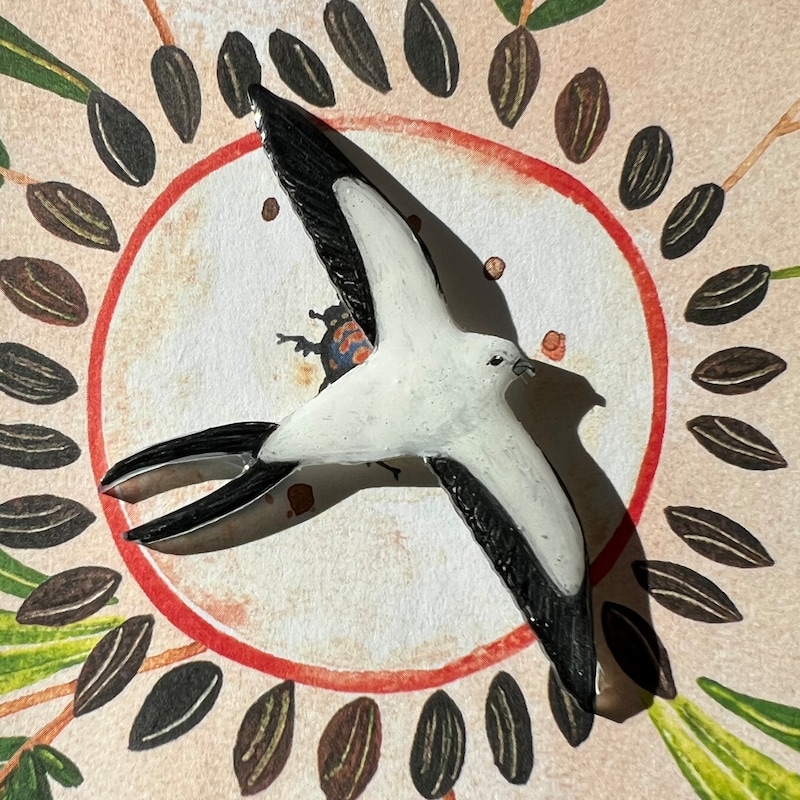 Black Swallow Bird Brooch - Etsy