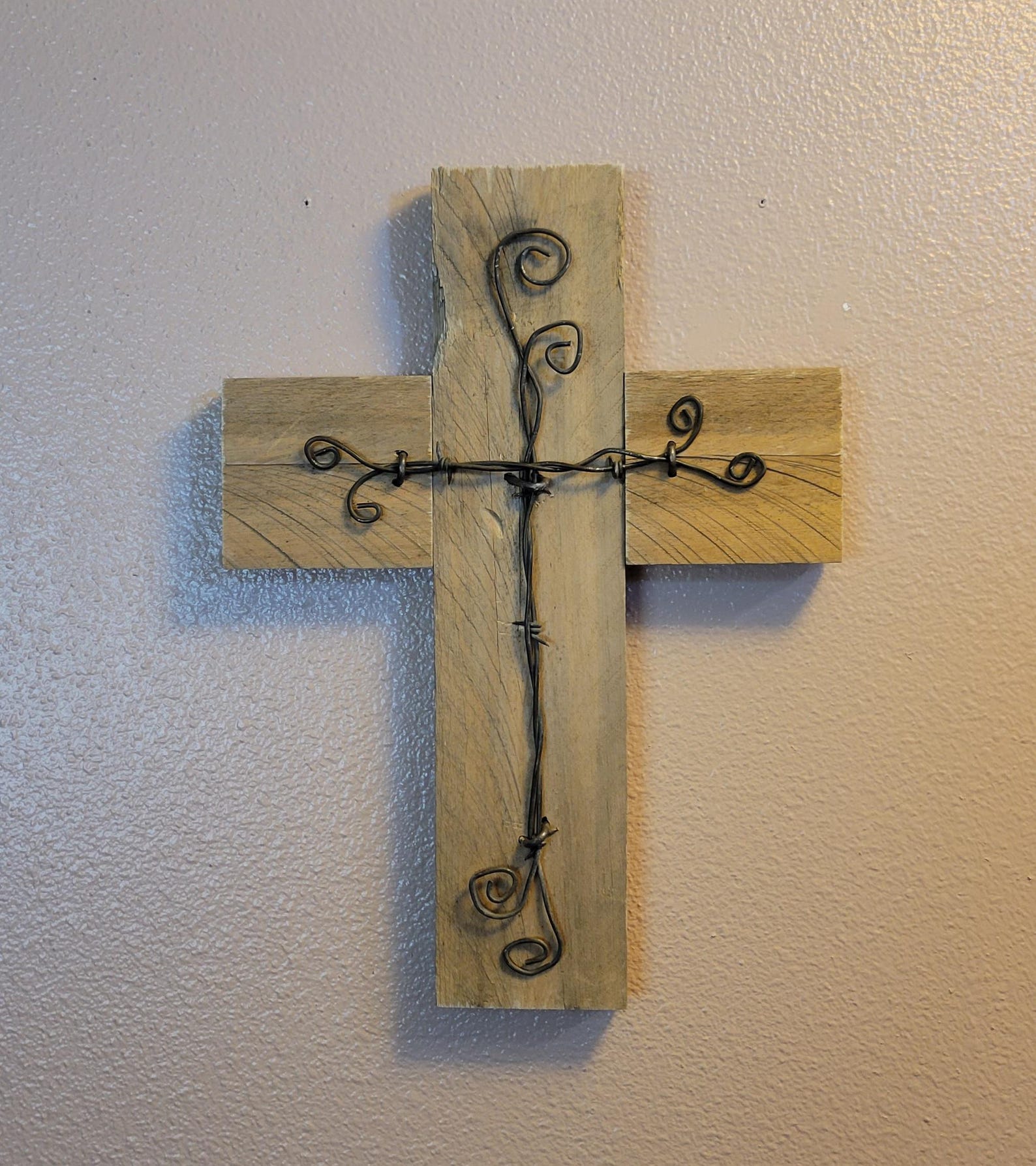 Handmade Wooden Cross Wall Art | Rustic Christian Home Decor | Faith ...