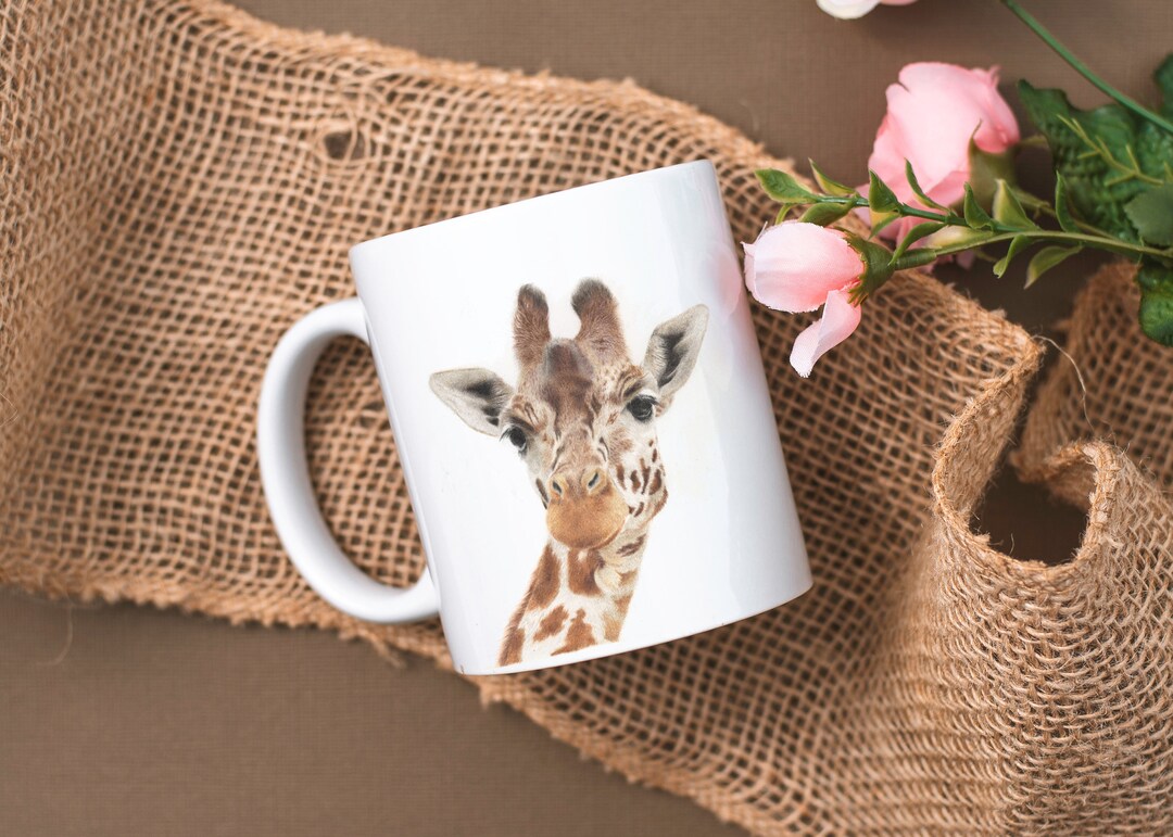 On Safari Giraffe White Ceramic Tea Coffee Cup Mug - Etsy