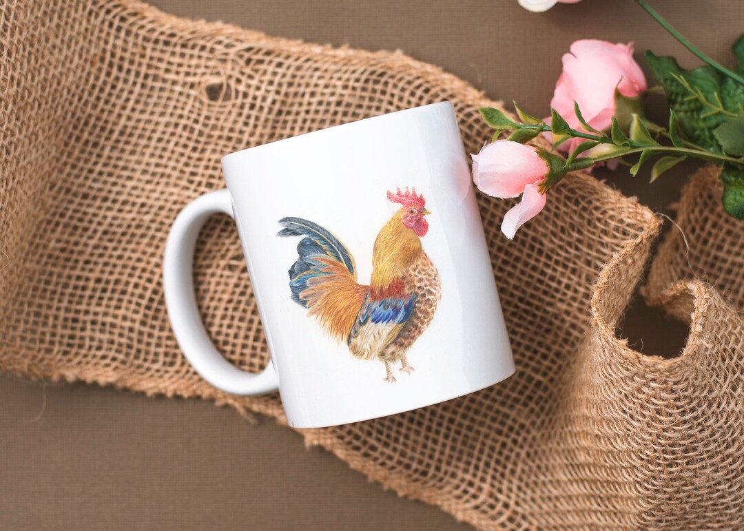 From the Farm Rooster Cockerel Ceramic Tea Coffee Cup Mug - Etsy