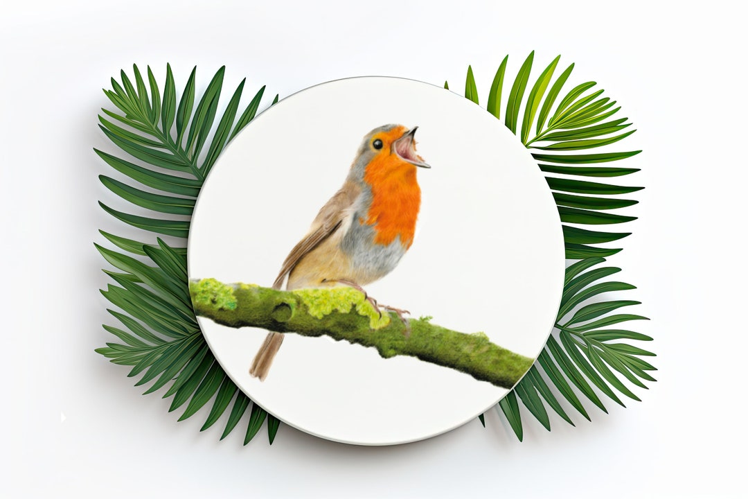 British Birds Red Robin MDF Coaster - Etsy