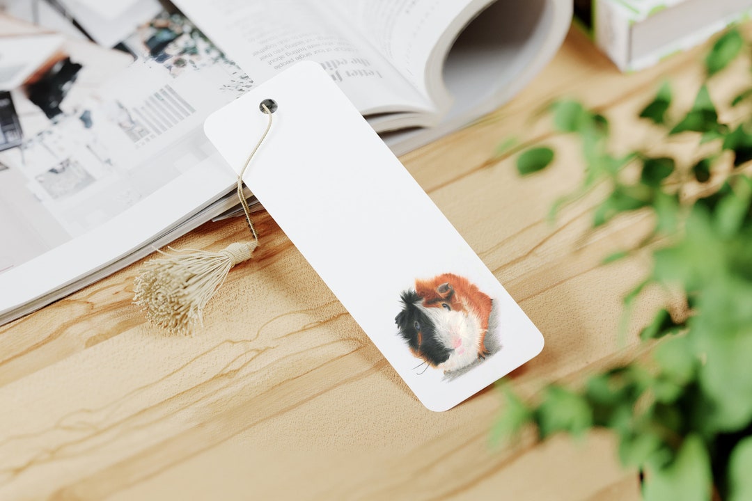 Family Friends - Guinea Pig Design 12cm X 3.2cm Aluminium Bookmark With ...