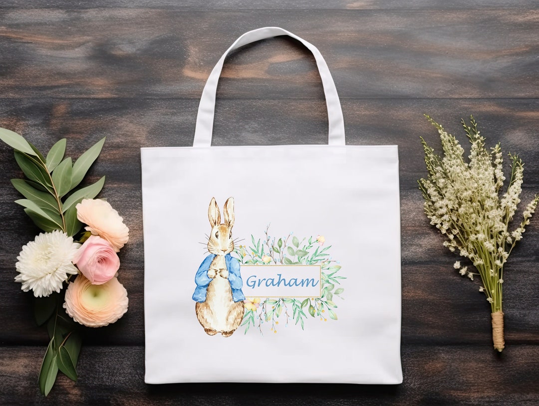 Personalised Peter Rabbit Tote Shopping Bag Gift Any Name - Etsy