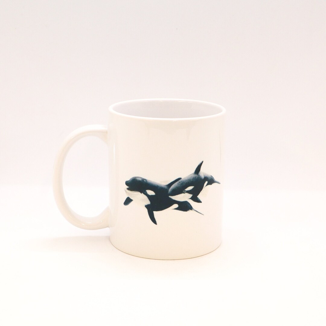 11oz Under the Sea Orca 'killer Whale' White Ceramic - Etsy