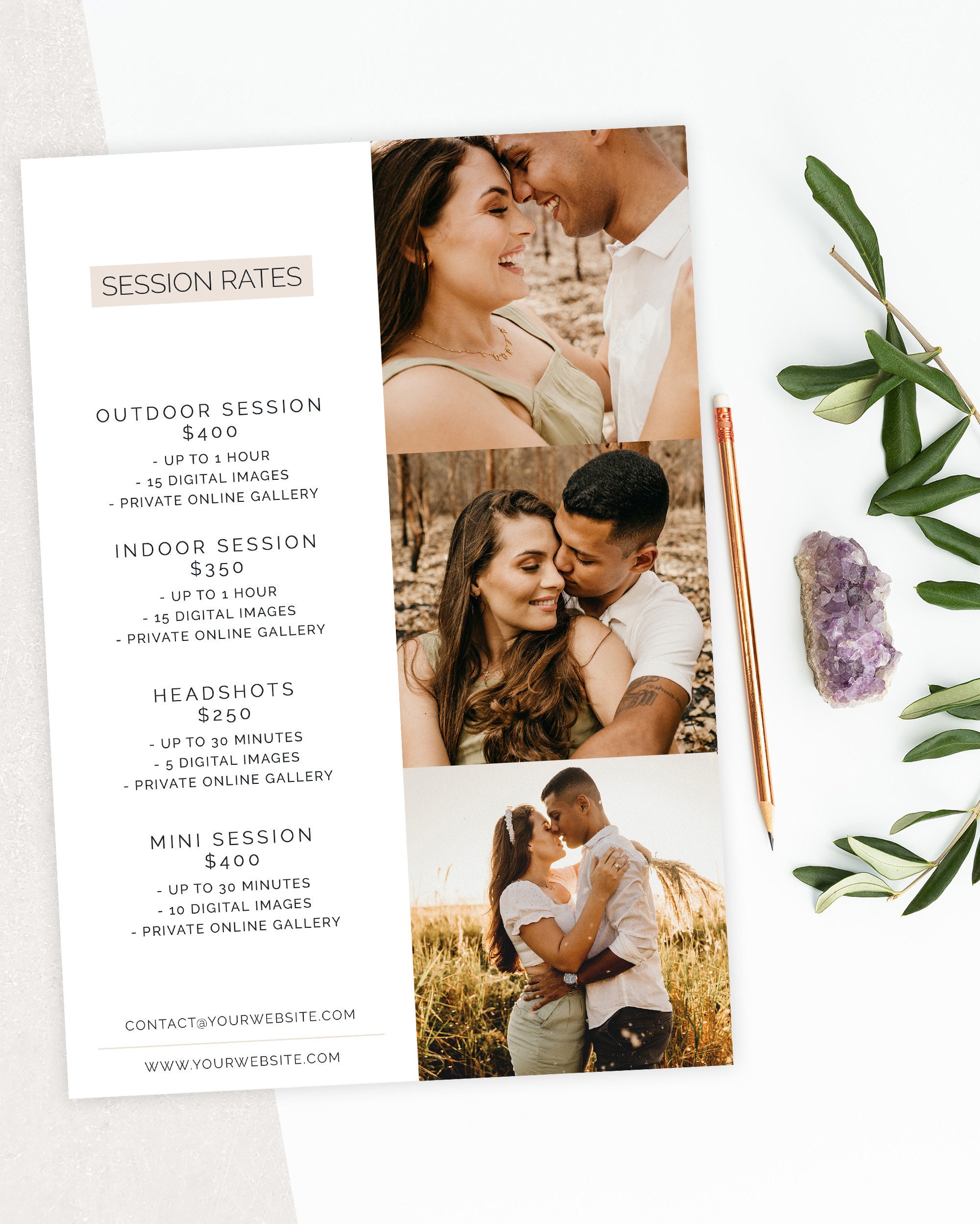 Photography Pricing PDF Template, Photography Price List, Photography ...