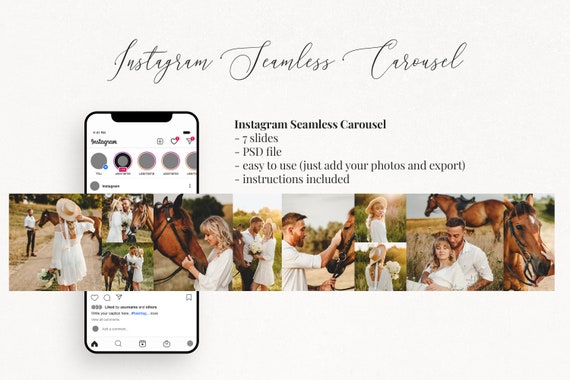 Instagram Seamless Carousel Photoshop PSD Slide Post | Etsy
