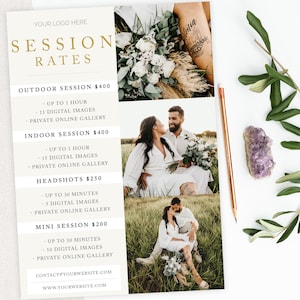 Photography Pricing PDF Template, Photography Price List, Photography ...