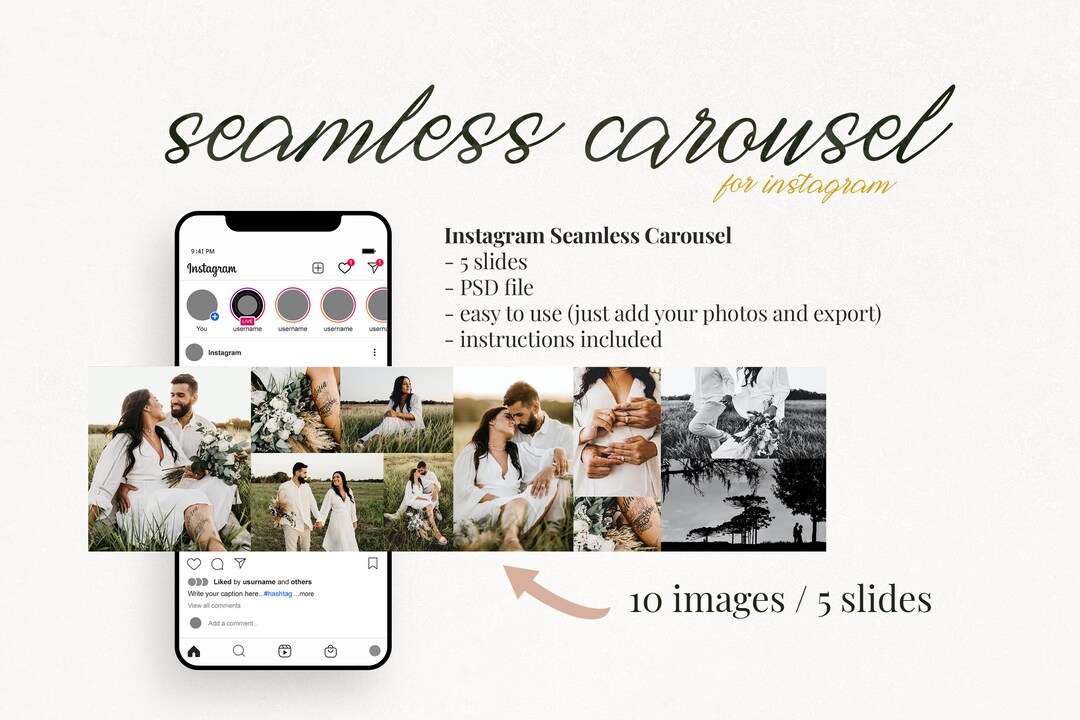 2022 Instagram Carousel - Collage Photoshop PSD Slide Post Template for ...