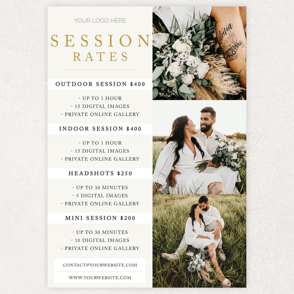 Rate Sheet Template - Etsy