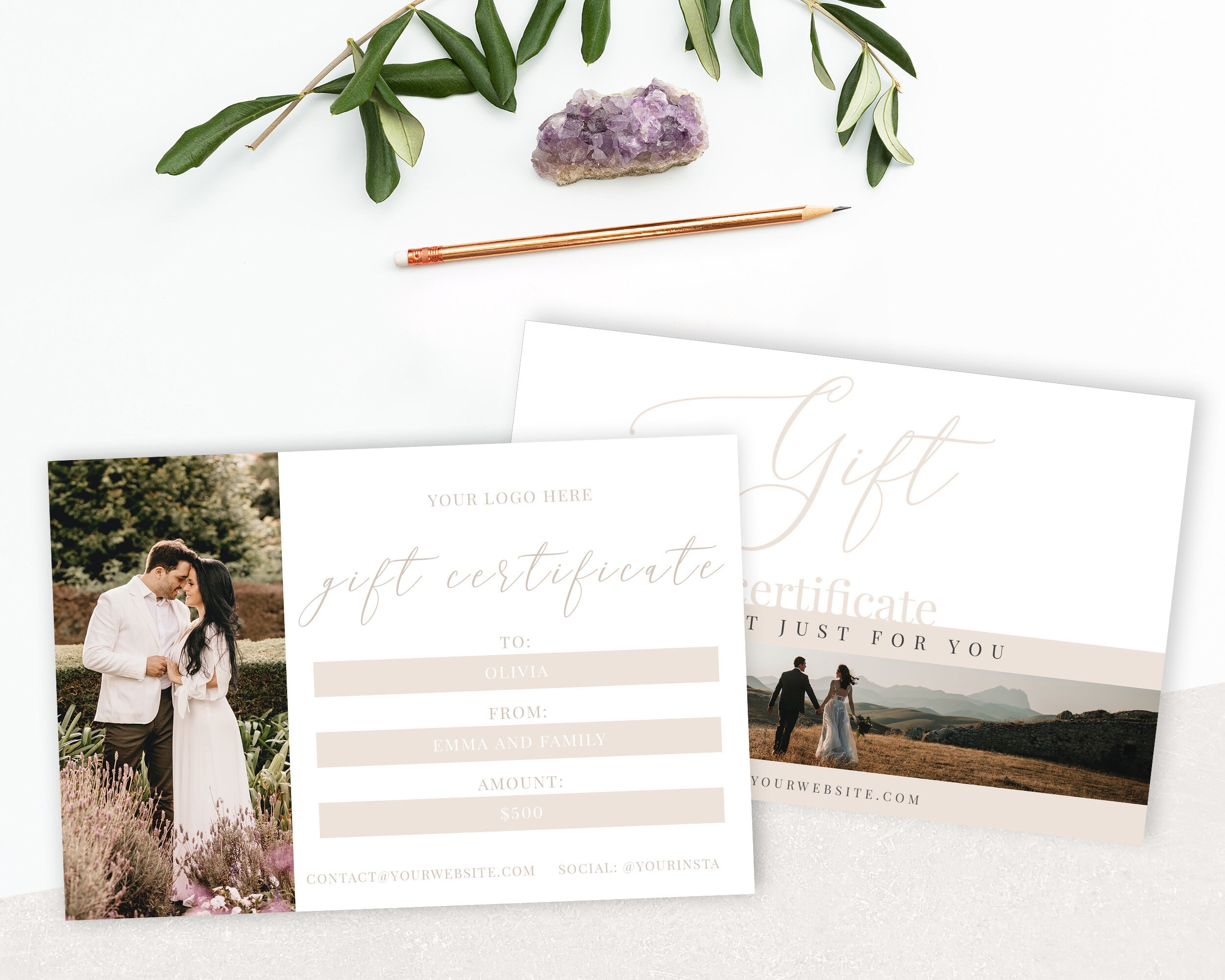 Photography Gift Certificate Template, Photography Gift Voucher, Gift ...