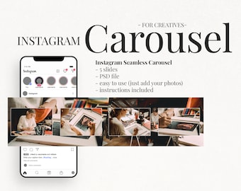 New Instagram Seamless Carousel Photoshop PSD Slide Post | Etsy