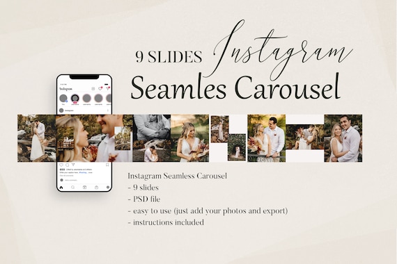 Instagram Carousel Template Instagram Post 9 Slides Collage | Etsy