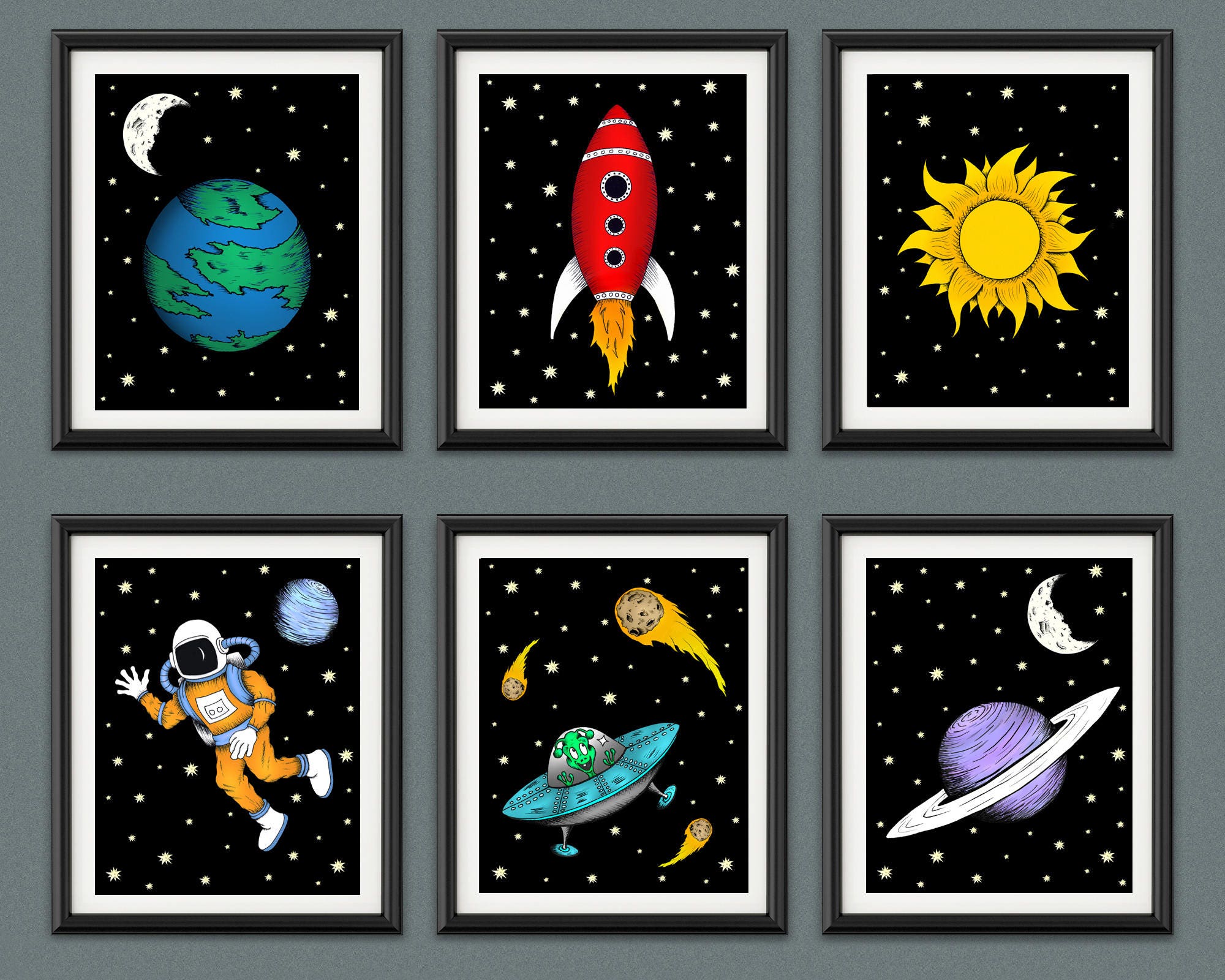 Outer Space Nursery Art Outer Space Decor Outer Space | Etsy