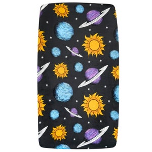 Outer Space Nursery Set Cotton Jersey Knit Crib Sheet Space Theme Baby ...