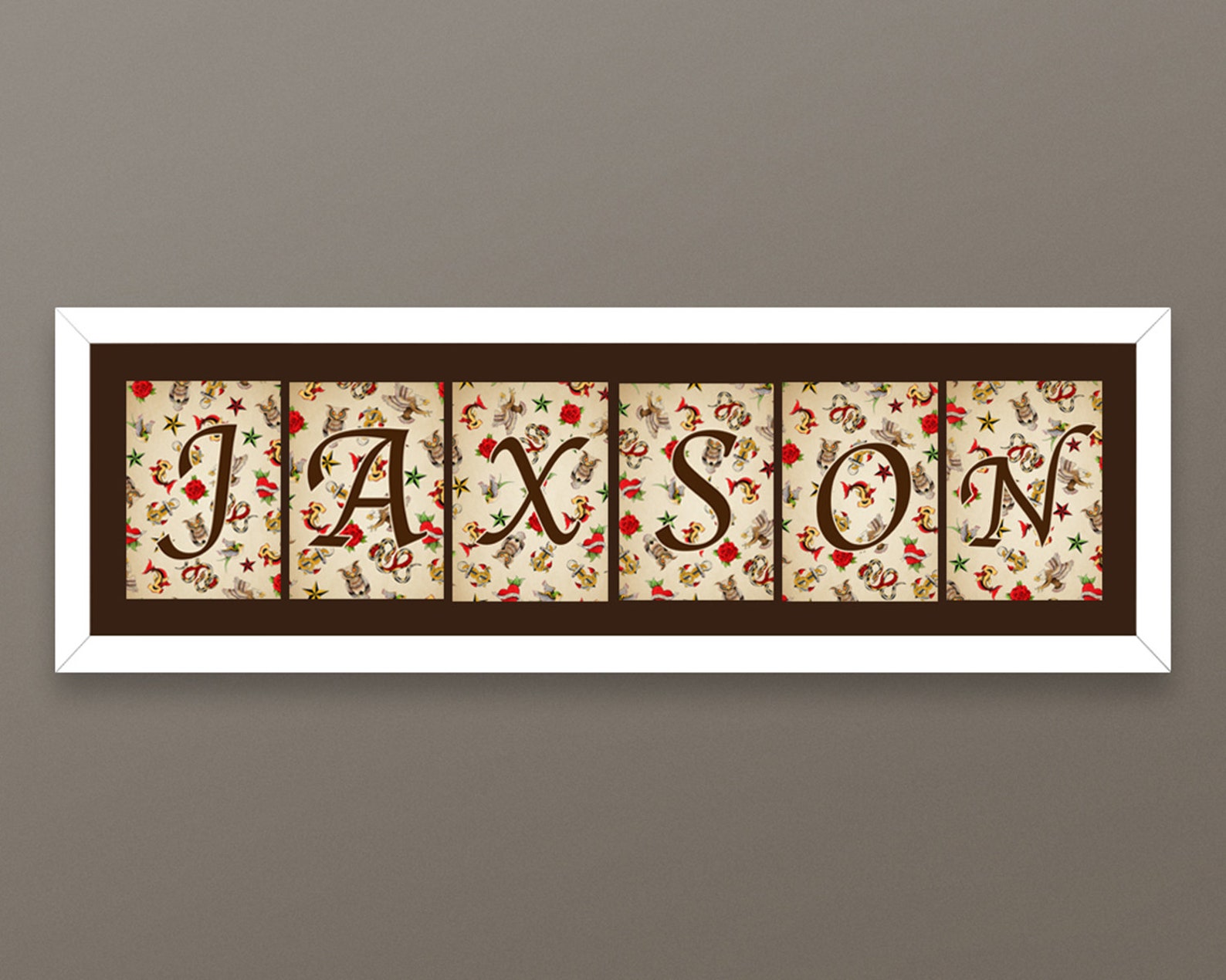 Custom Tattoo Letter Prints Sailor Jerry Letters - Etsy