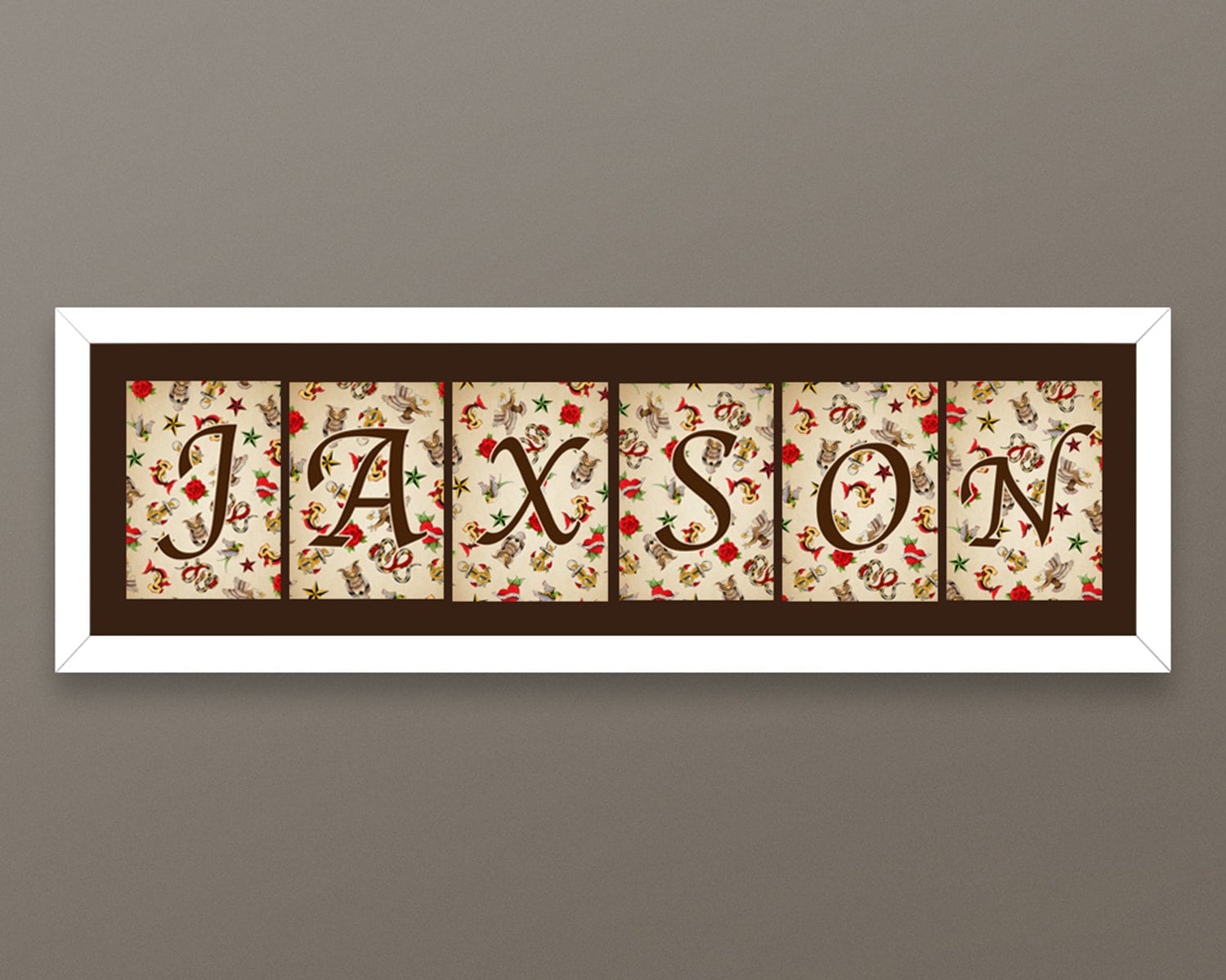 Custom Tattoo Letter Prints Sailor Jerry Letters - Etsy