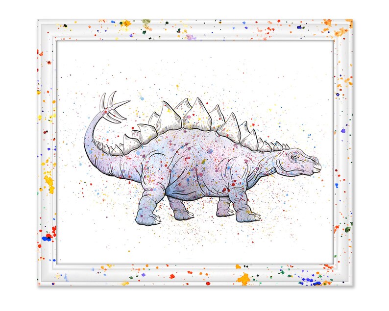 Watercolor Dinosaur Children's Art Collection | Unique Colorful ...