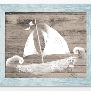 Rustic Nautical Nursery Art Nautical Decor 8 Nautical Prints - Etsy