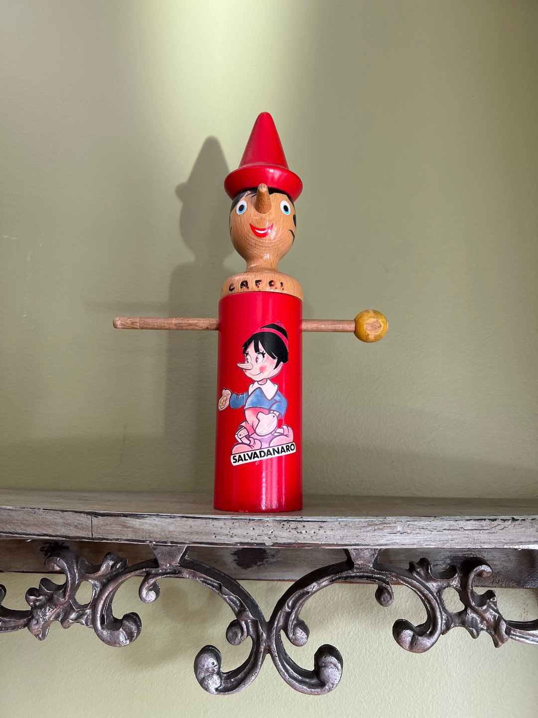 Vintage Wooden Pinocchio Coin Piggy Bank Made in Italy - Etsy