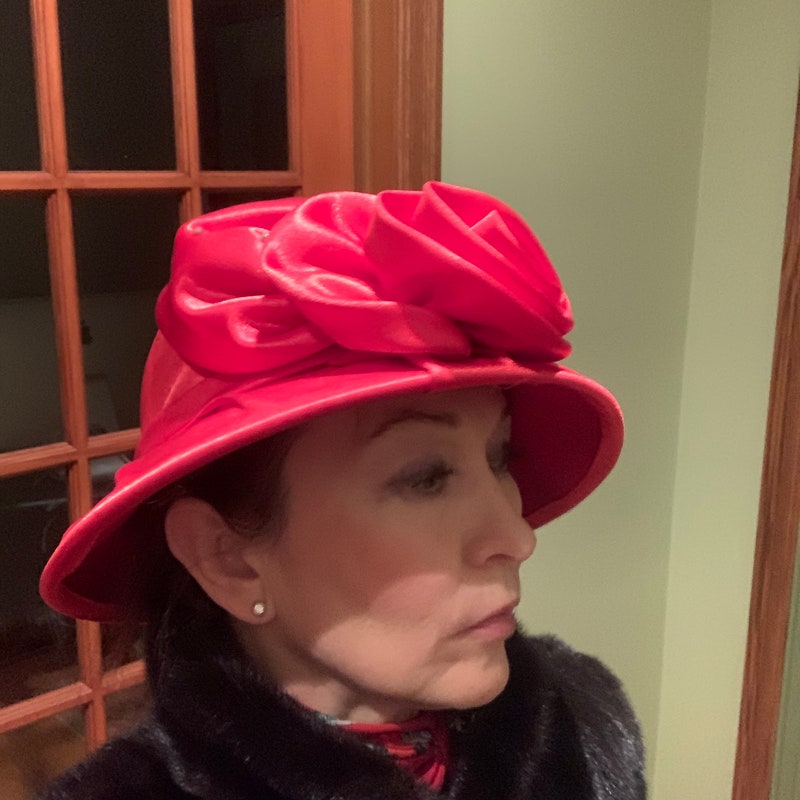 Red Felt Hat - Etsy
