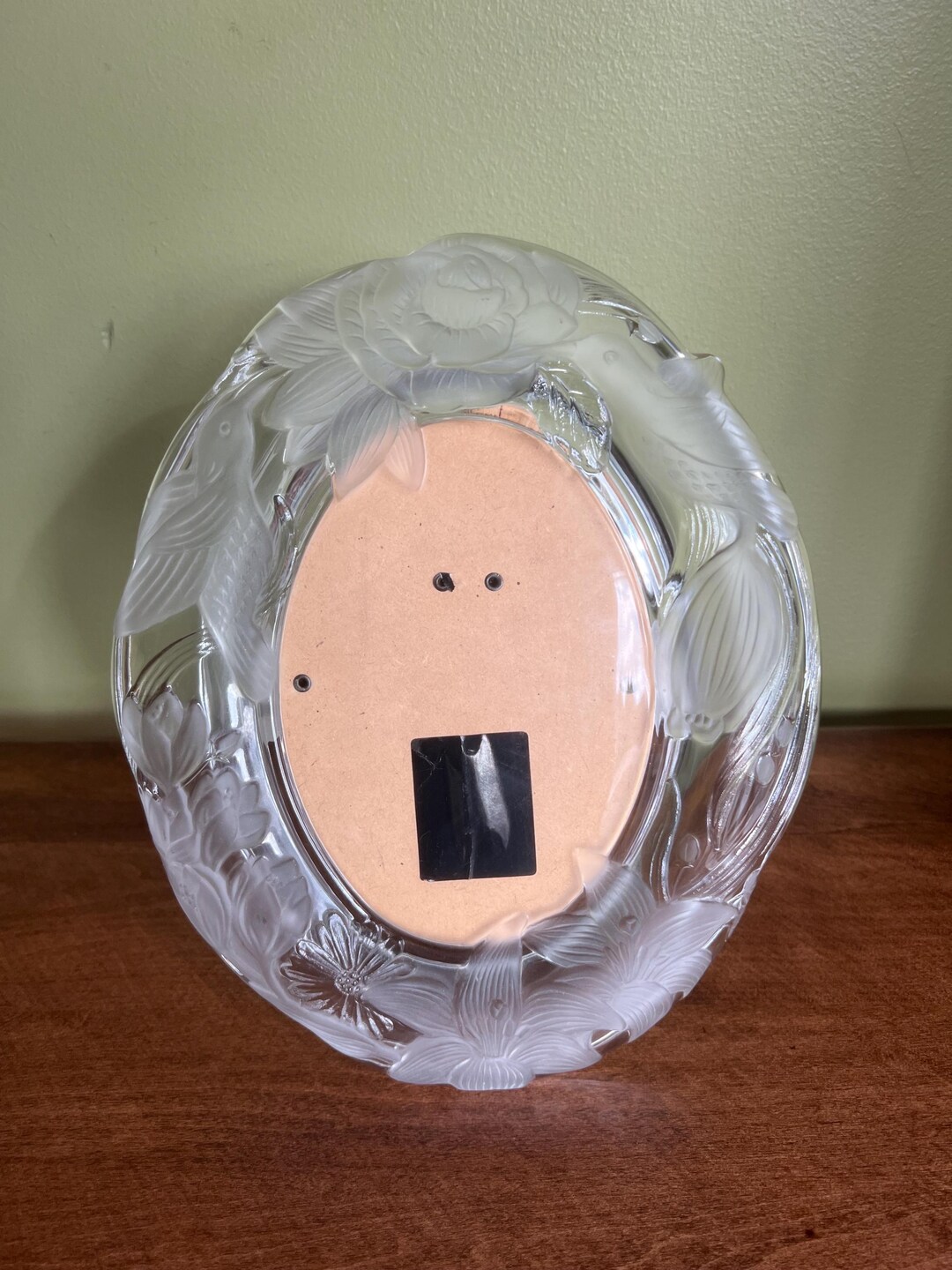 Vintage Oval Crystal Picture Frame Made in Japan by Crystal Clear ...