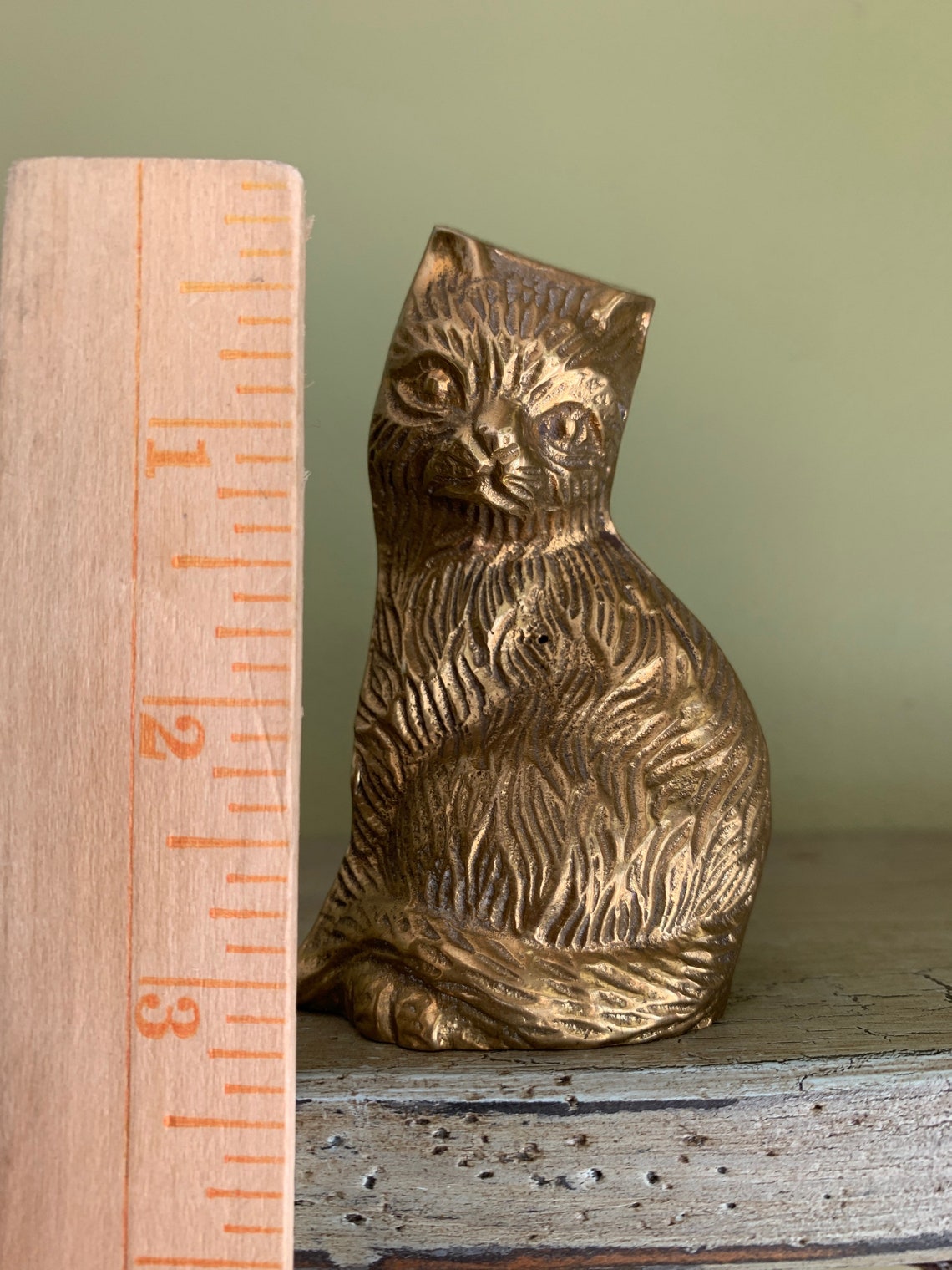 Vintage Brass Cat Figurine/ Mid Century Cat Figurine - Etsy Sweden