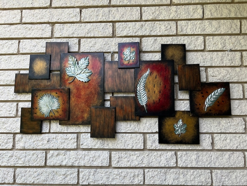 Modern Dimensional Look Metal Art Wall Hanging - Etsy