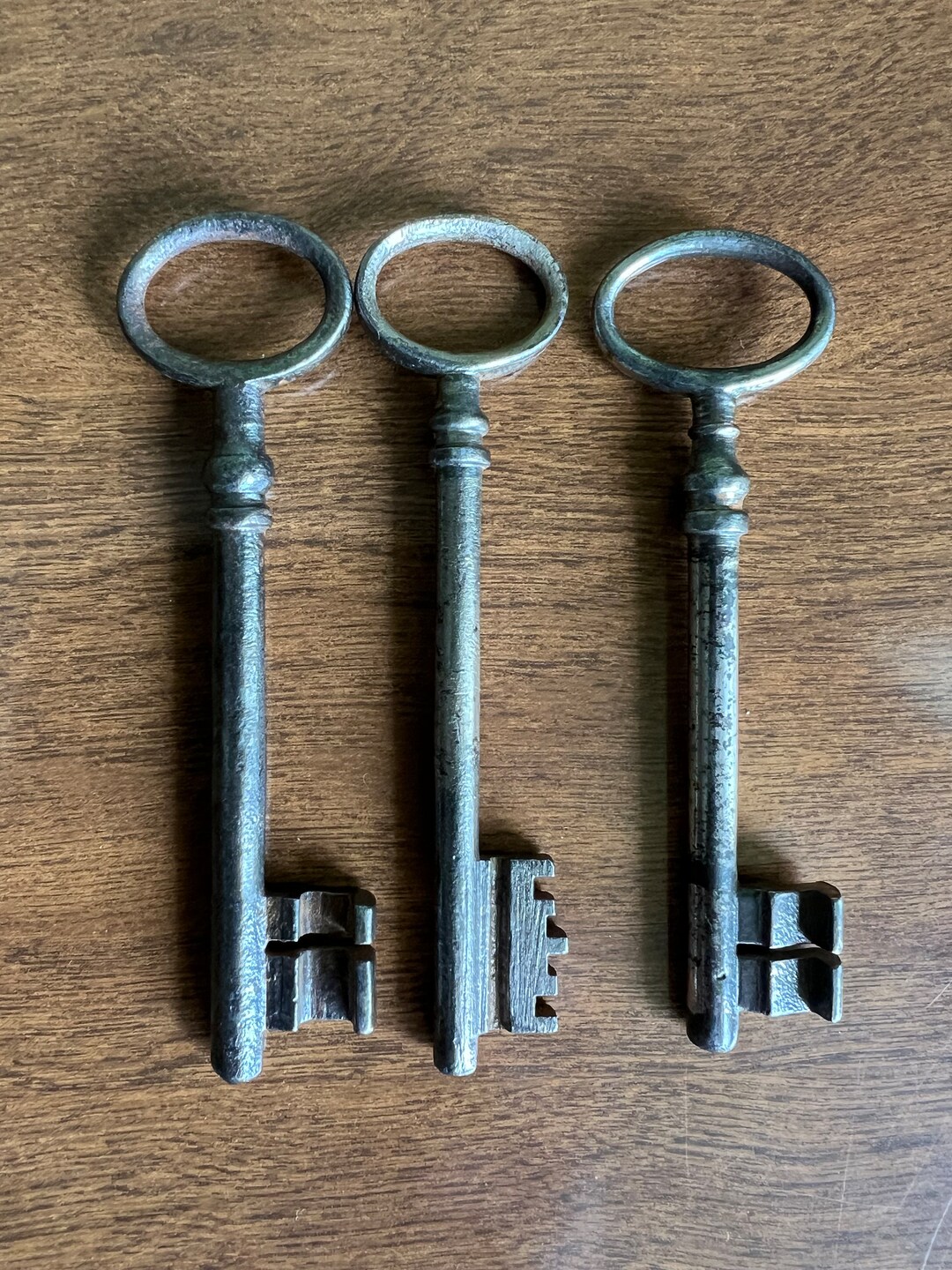 Set of 3 Antique French Skeleton Keys/antique South France Metal Keys ...