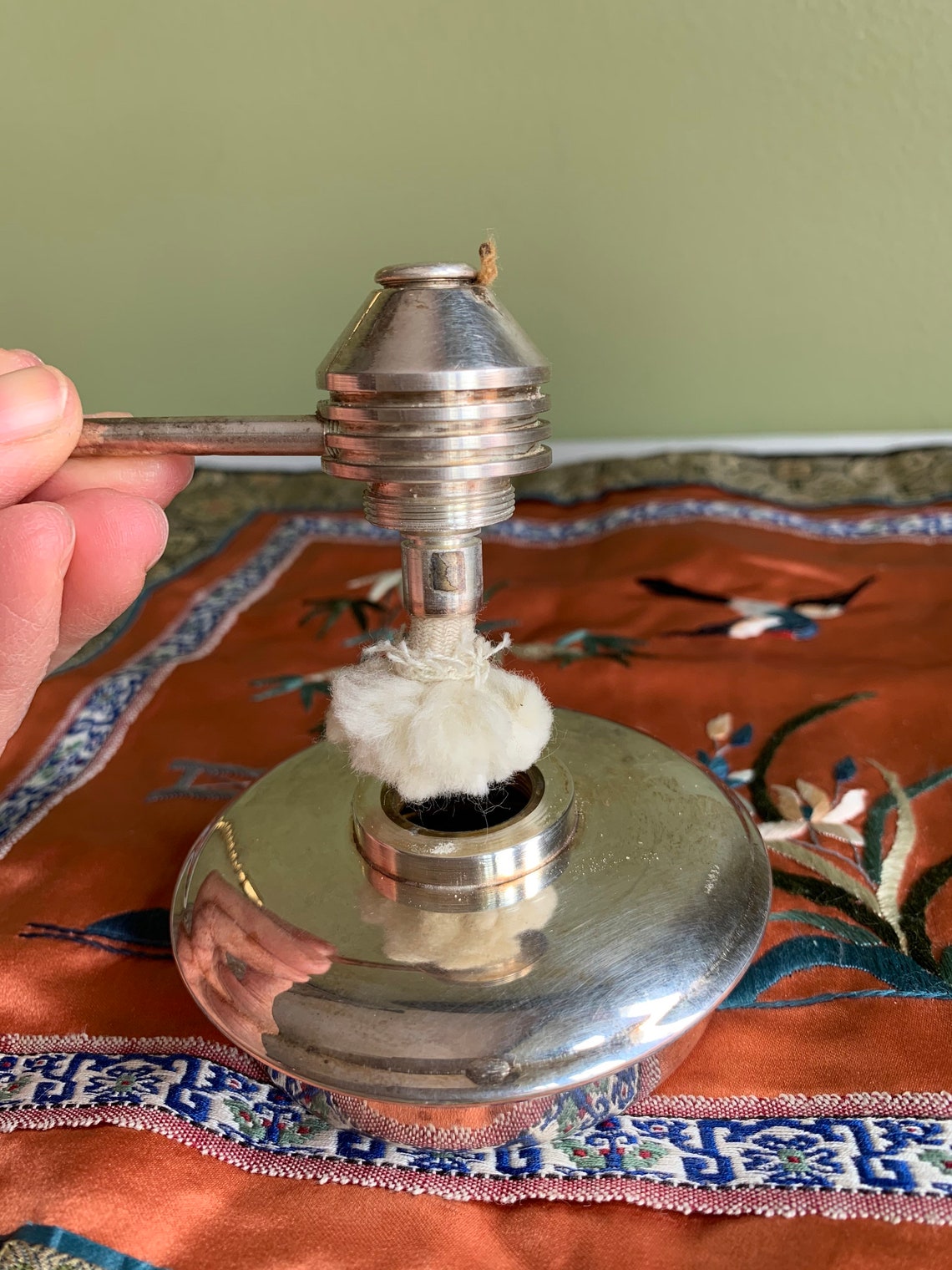 Antique Rare Silver Plated Small Oil Lamp | Etsy