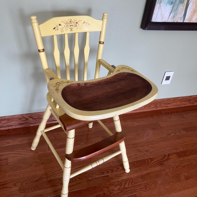 Antique Wood High Chair - Etsy