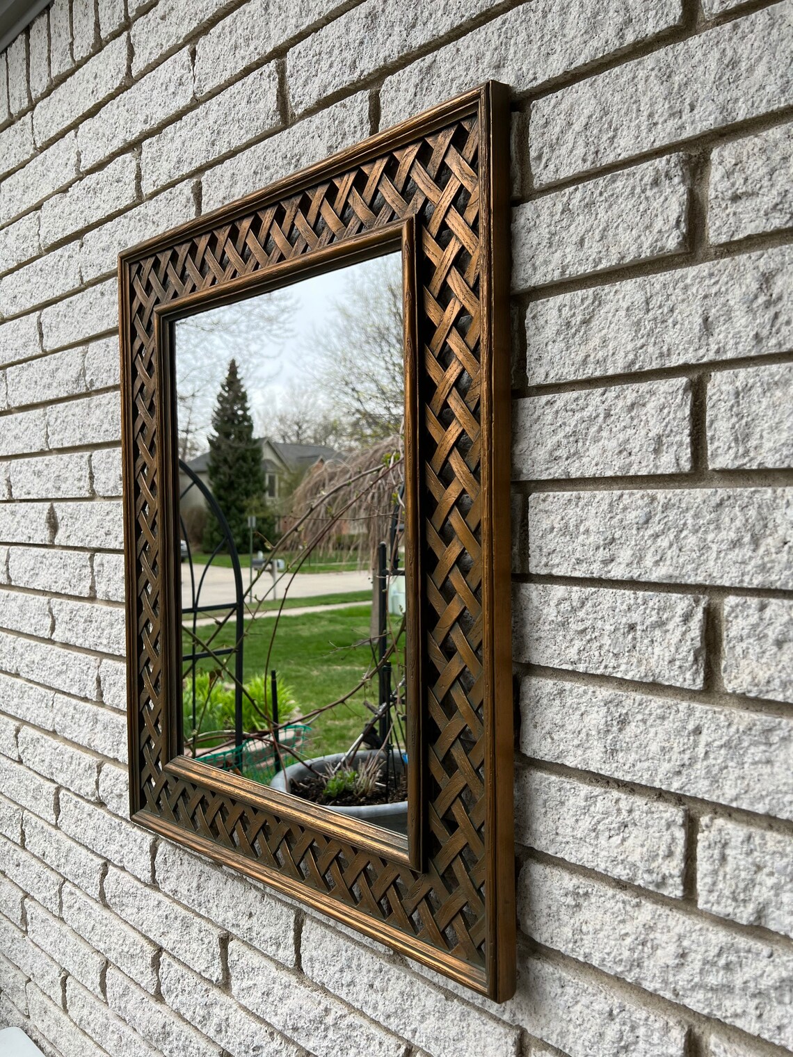 Vintage Syroco Mirror/ Faux Wood Frame Wall Mirror/ Mid - Etsy