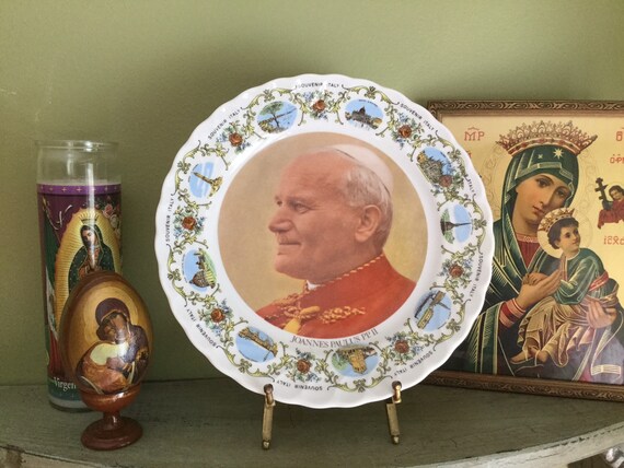 Pope John Paul II Ceramic Plate Italy Souvenir | Etsy
