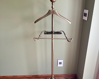 Vintage Wooden Valet Stand Made in Belgium /gentleman Closet Wooden ...
