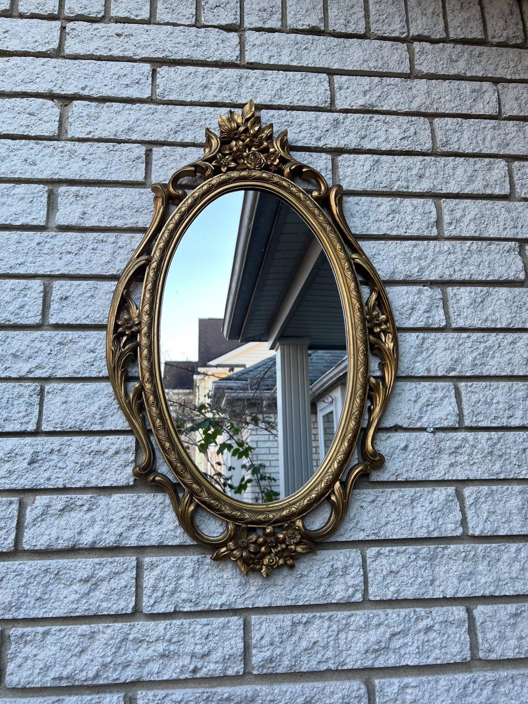 Vintage Syroco Gold Frame Mirror/ Oval Mirror/syroco Mirror - Etsy