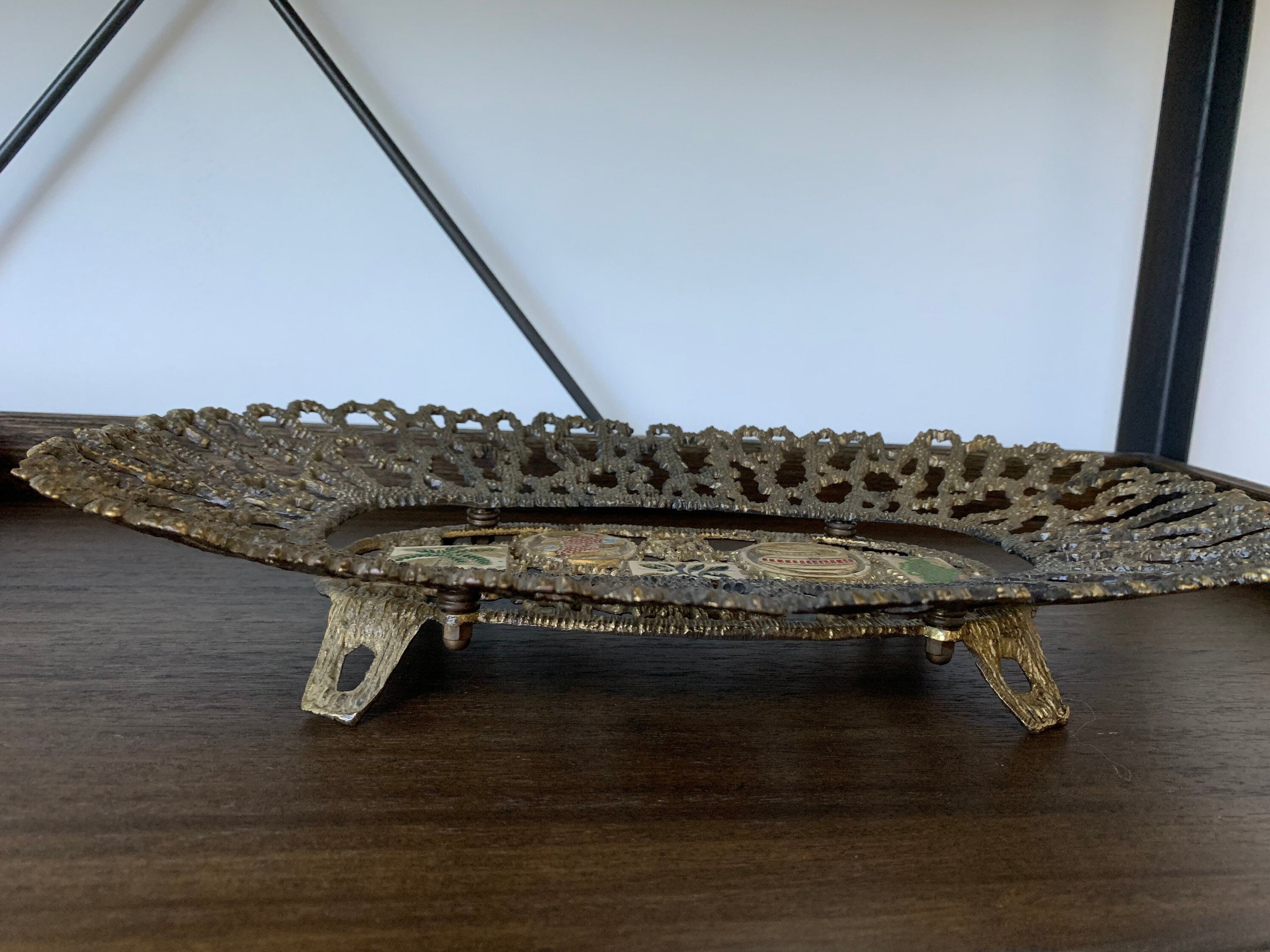 Vintage Tamar Israeli Brutalist Brass Centerpiece/jerusalem Coat of ...