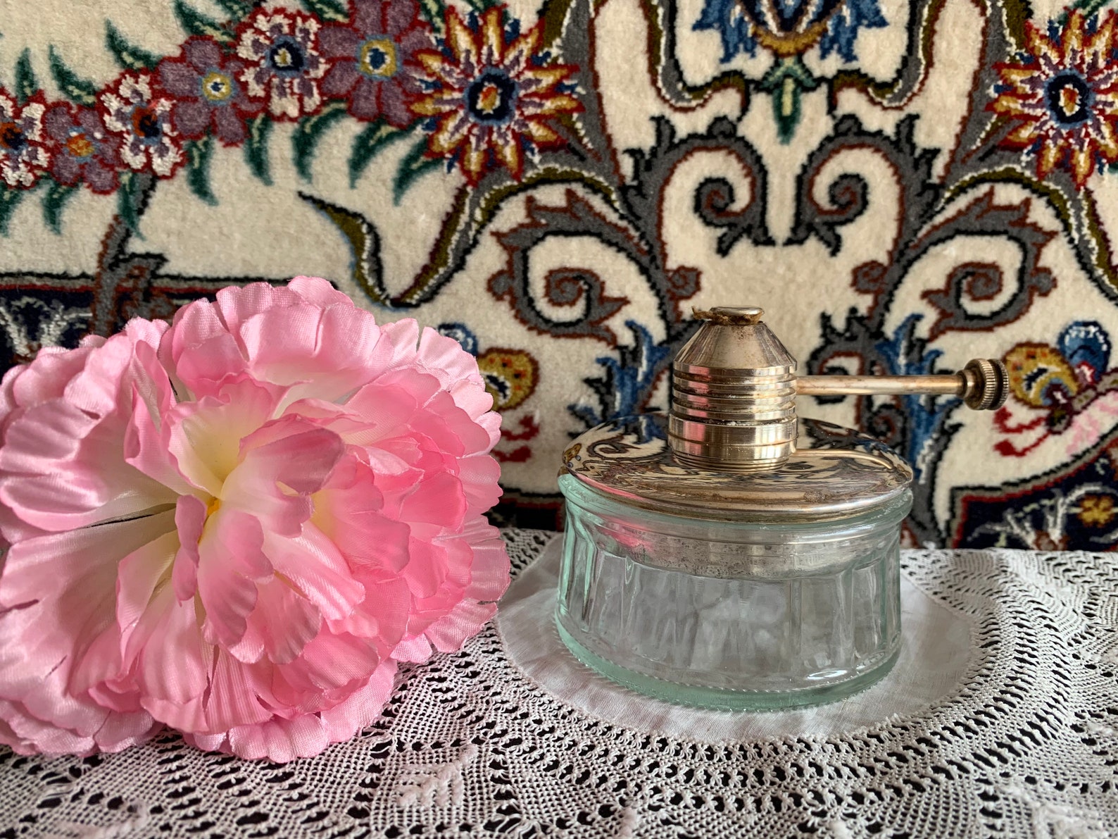Antique Rare Silver Plated Small Oil Lamp - Etsy