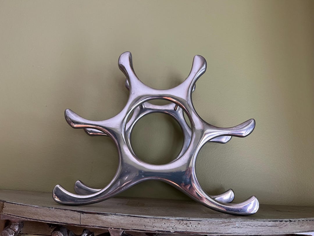 Vintage Contemporary Aluminum Wine Rack/ 6 Bottles Wine Holder Rack ...