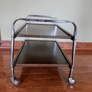 MCM Bar Cart/ Vintage Trolley Bar Cart/old School Rolling Cart/modern ...