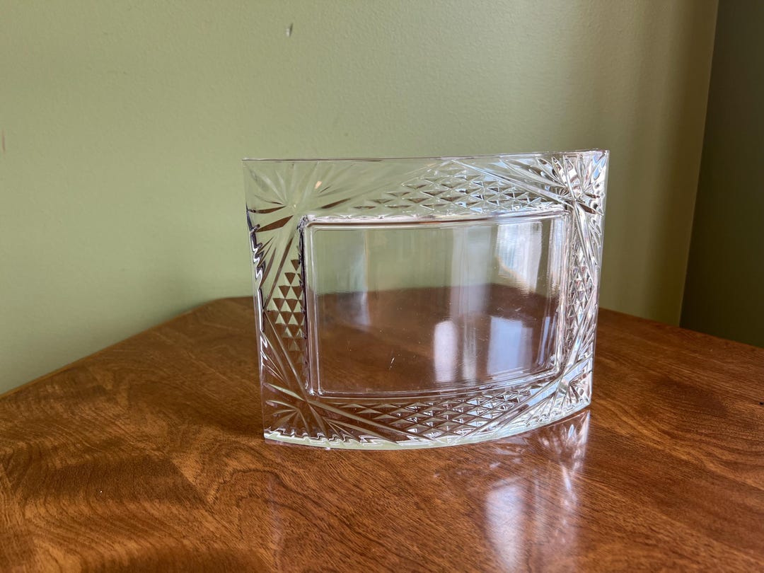 Vintage Semicircular Crystal Frame//art Deco Crystal Photo Frame/art ...