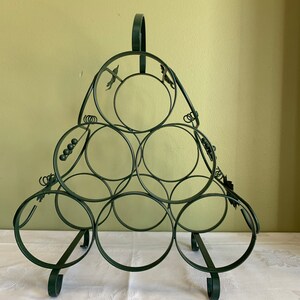 Vintage Wine Rack 6 Bottles Holder With Grape Decor - Etsy
