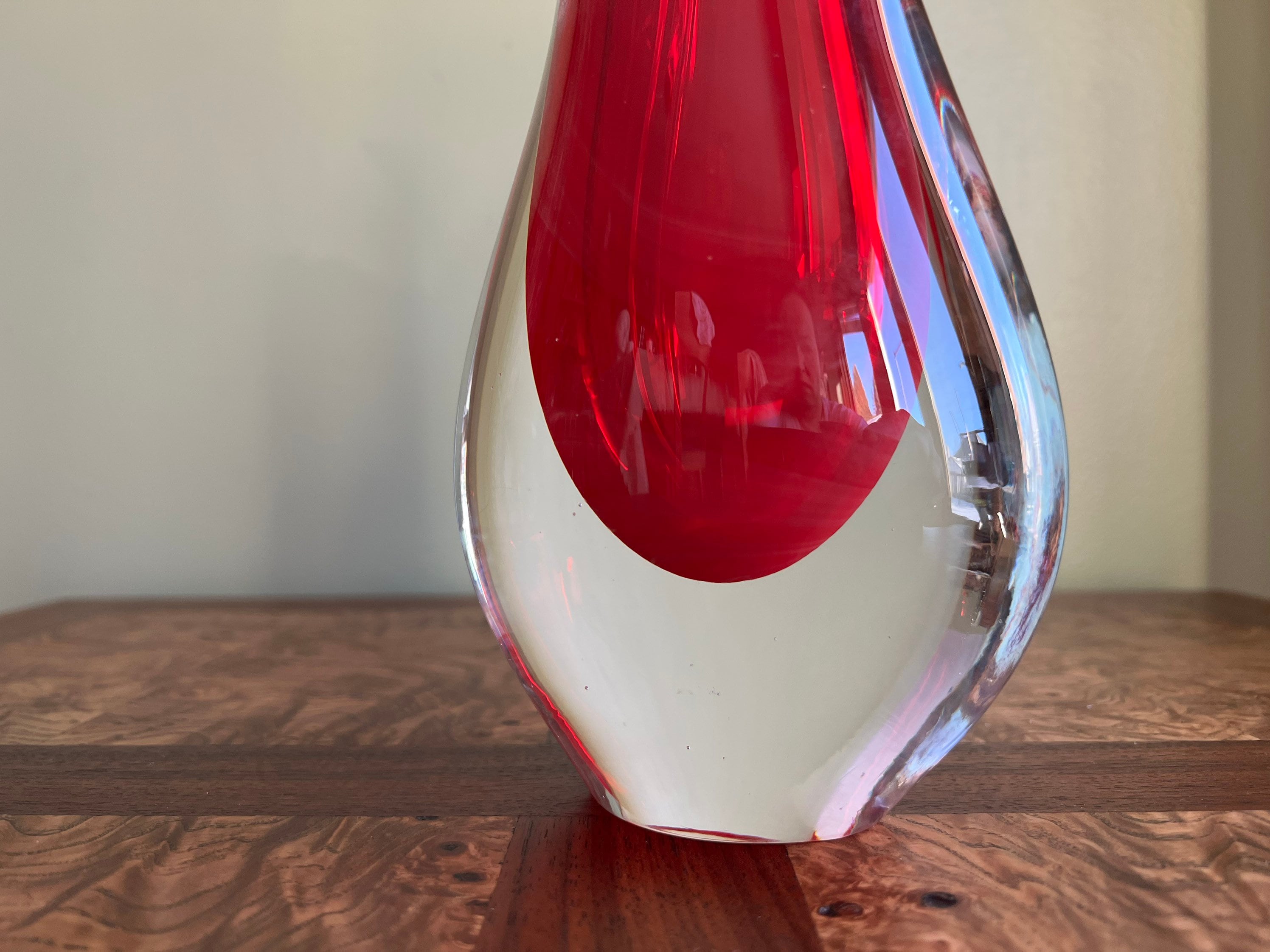 Vintage Murano Italy Glass Vase/murano Oball Sommerso Fishtail Vase ...