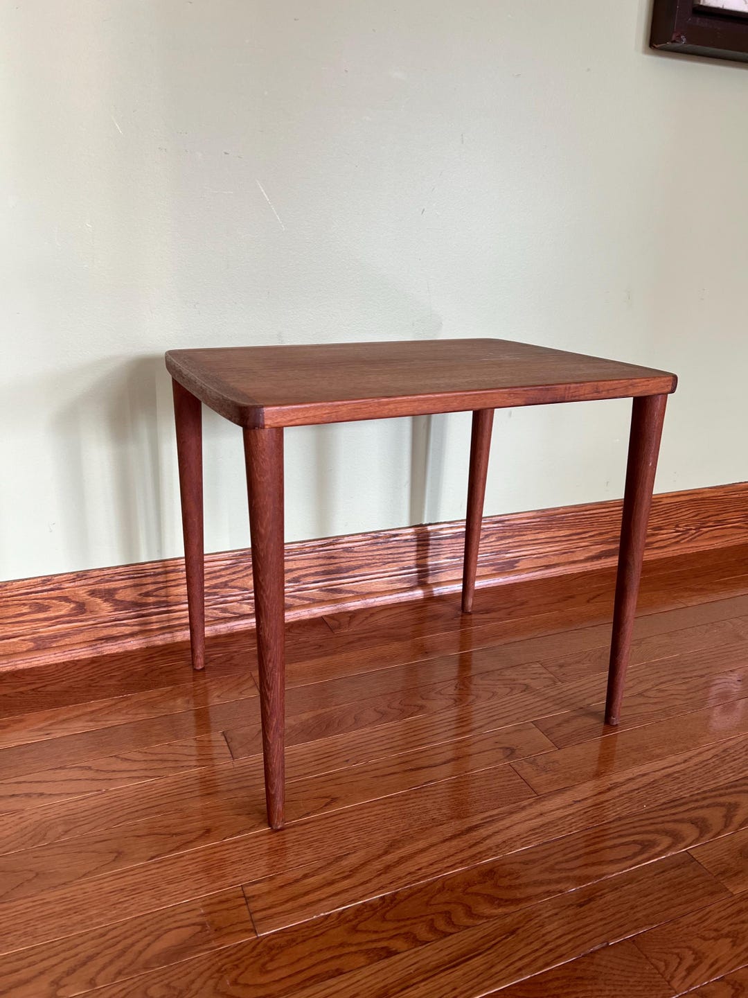 Vintage MCM Teak Table/minimalist Danish Modern Teak Side Table/mid ...