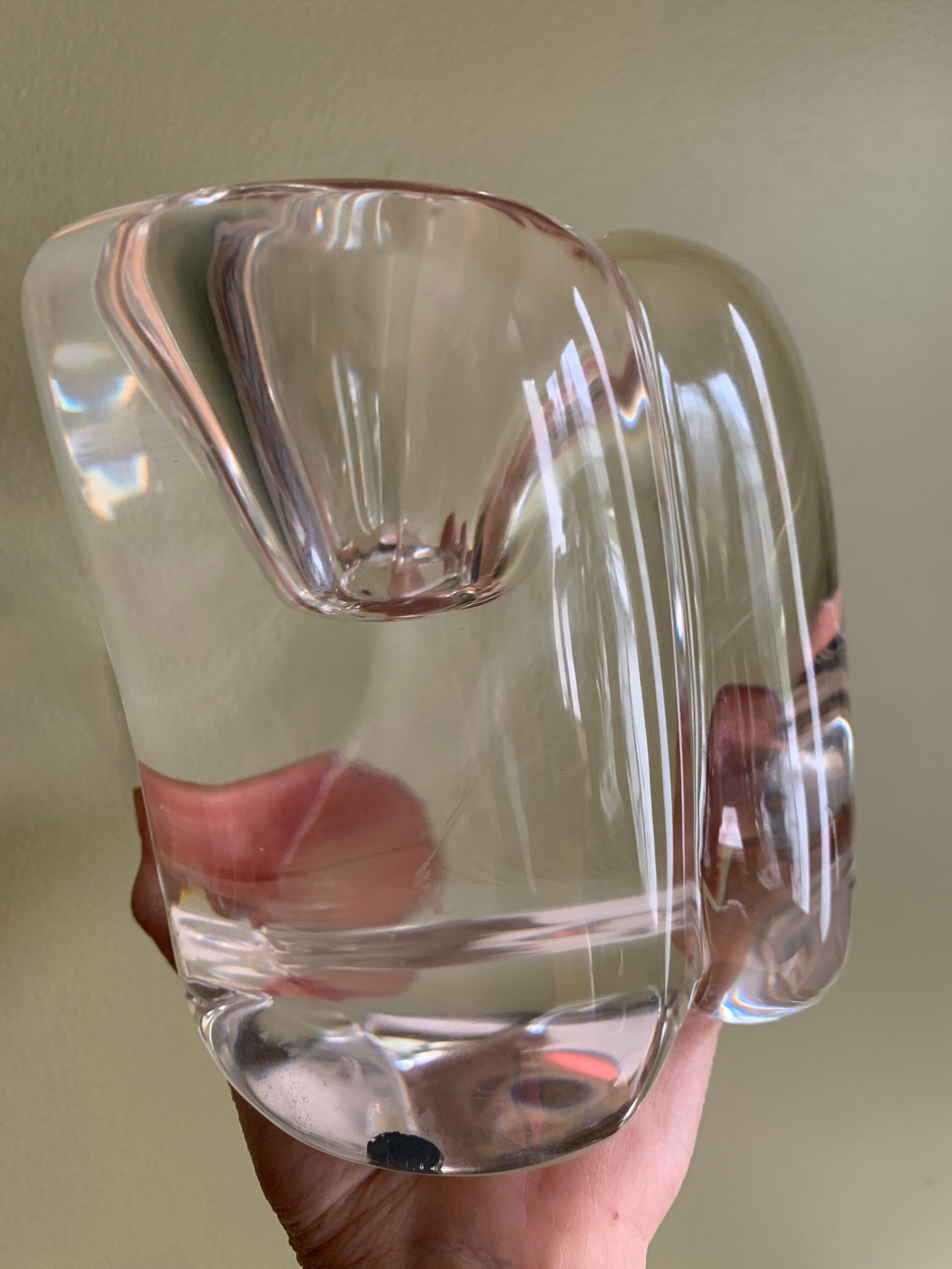 MCM Lucite Monolith Block Candle Holder/ Lucite Centerpiece | Etsy