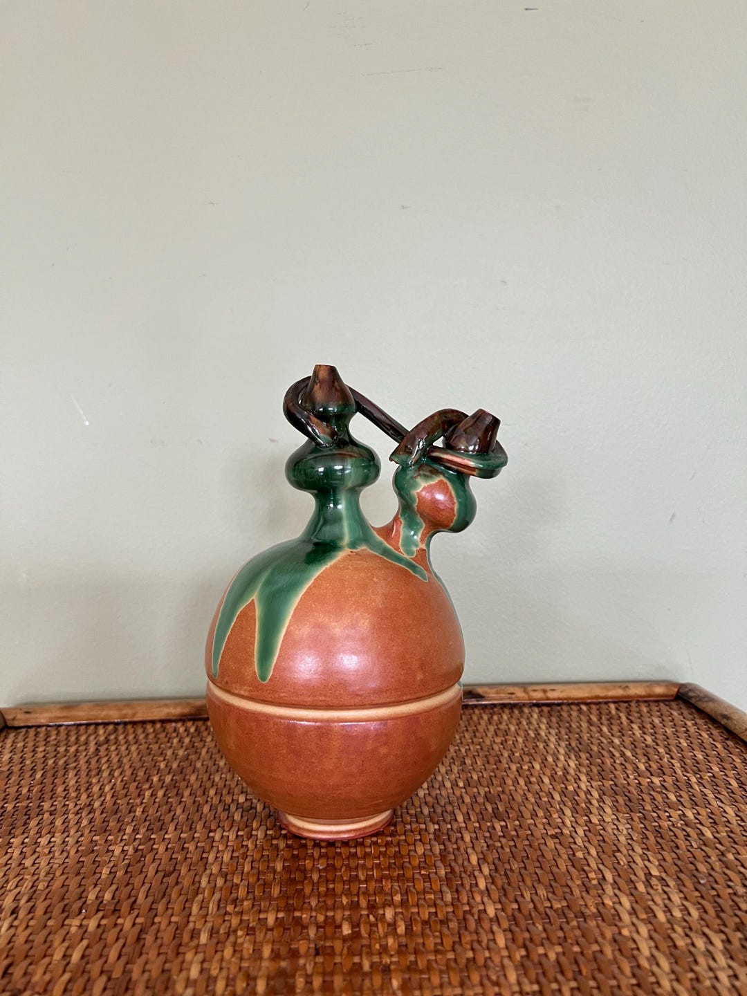 VTG Spain Clay Botijo/ SW France Terracotta Jug/traditional South ...