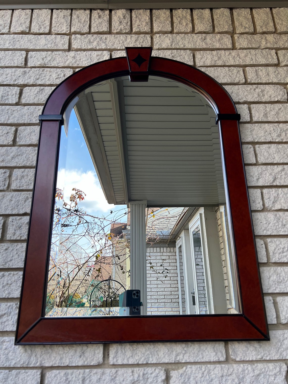 Vintage Large Art Deco Arched Top Mirror by Bombay Company/large Wall ...