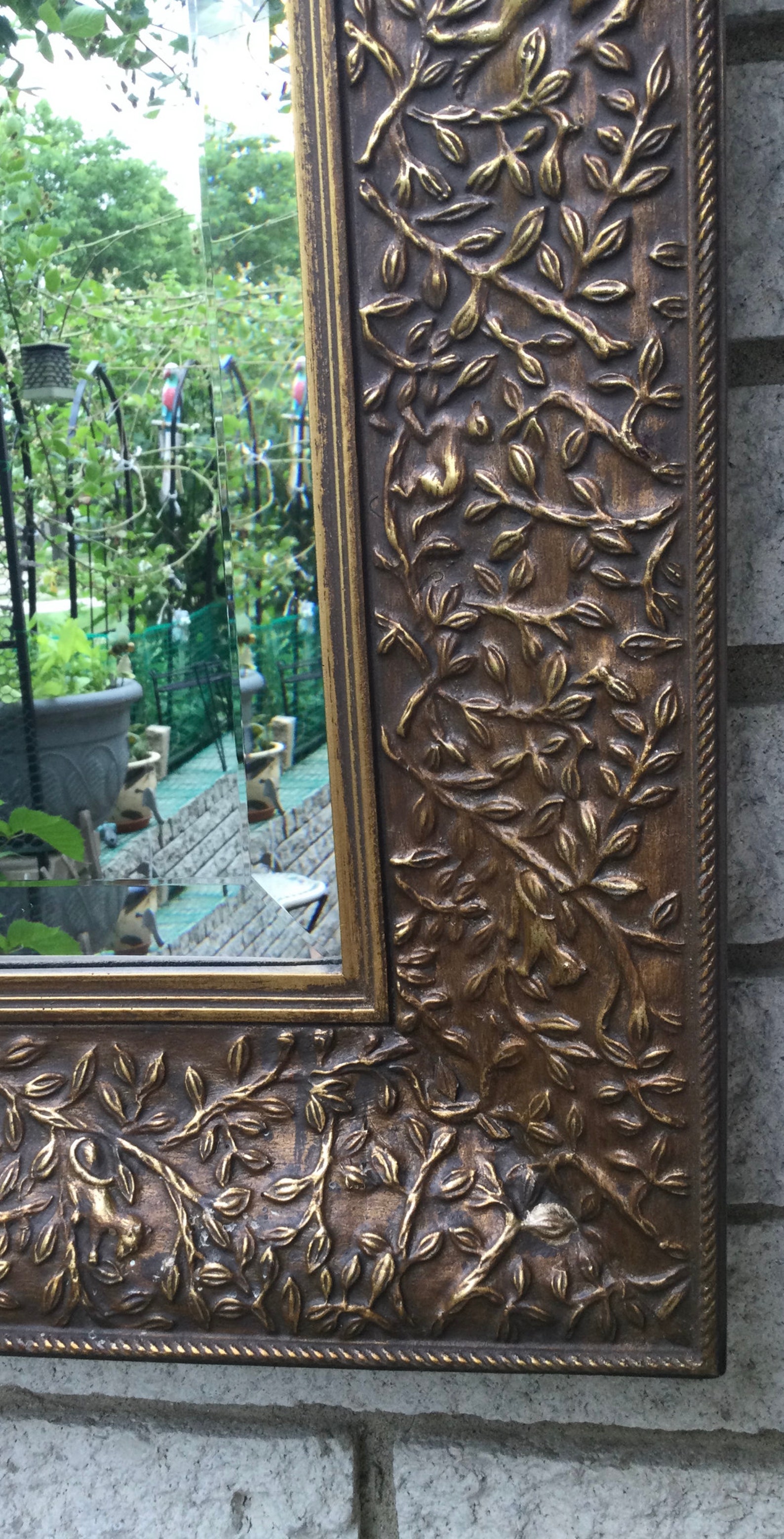 Vintage Ethan Allen Mirror/xl Entry Mirror/art Nouveau Style Wall ...