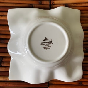 Vintage Dudson England Fine China White Plate/ Wavy Edges White ...