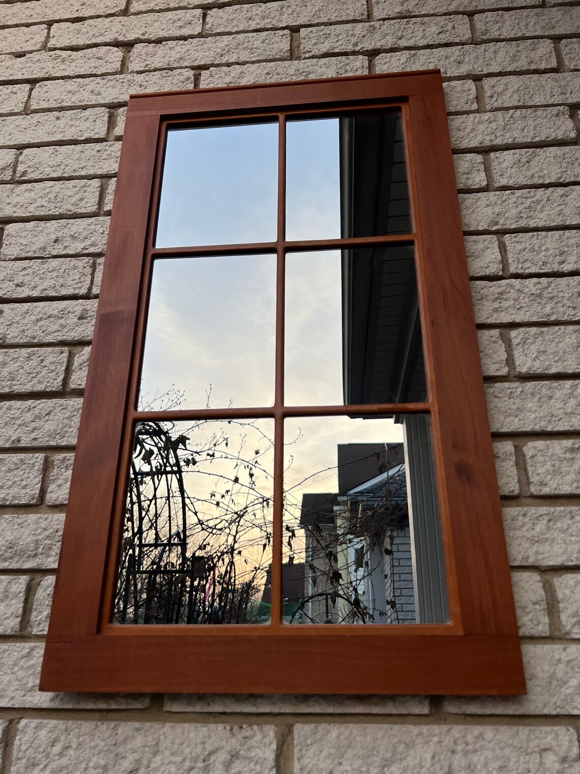 Vintage Yield House Large Wooden Window Frame Mirror/ Yield | Etsy